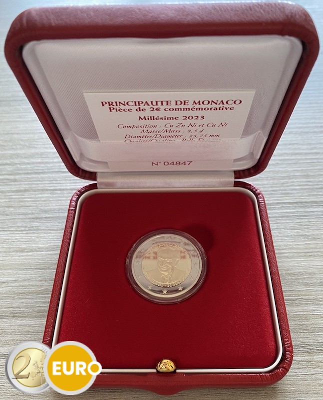 2 euros Mónaco 2023 Rainiero III BE Proof | monedas2eurosconmemorativas.es